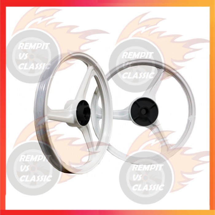 REMPIT Kriss1 3 Batang Black / White Sport Rim CT100 MR1 Kristar ...