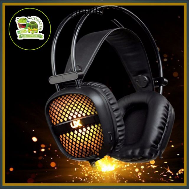 UX A2 Stereo Headphones USB Cable Gaming Headset With Mic Voice Control ...