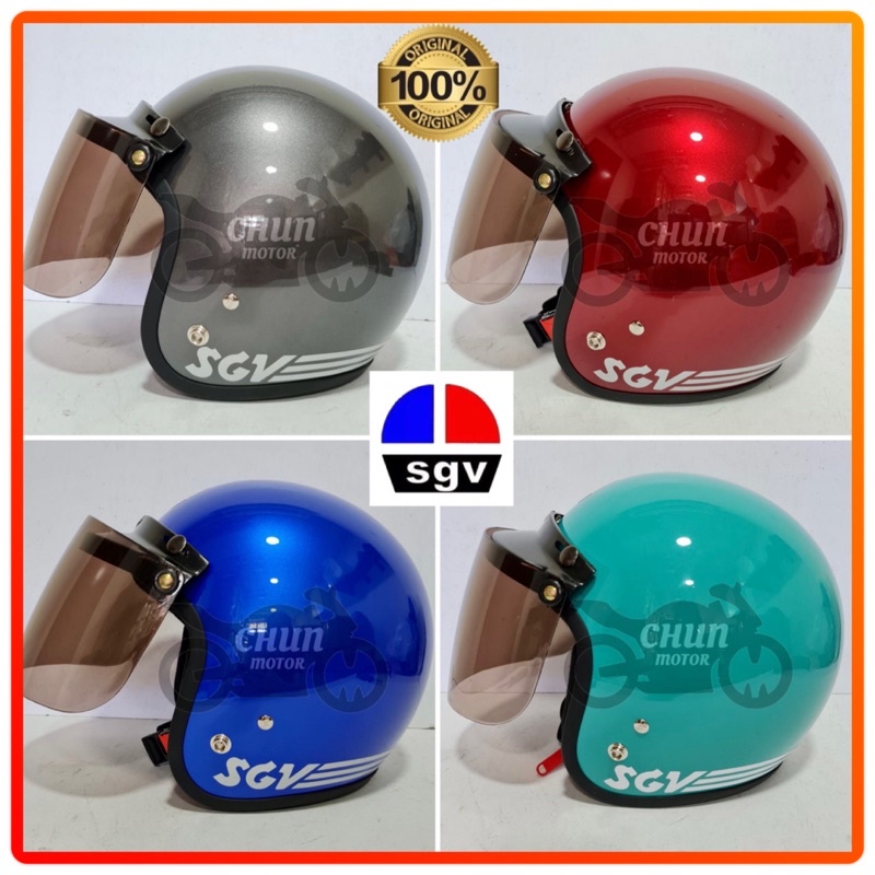 ORIGINAL SGV99 HELMET MOTORCYCLE SIZE 60CM WITH VISOR (SIRIM LULUS ...