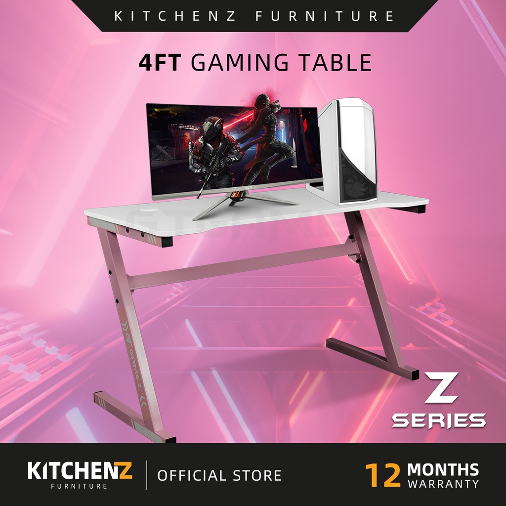 GTGAMEZ Z Series 4FT Gaming Table Meja Gaming Office Table Meja Belajar ...