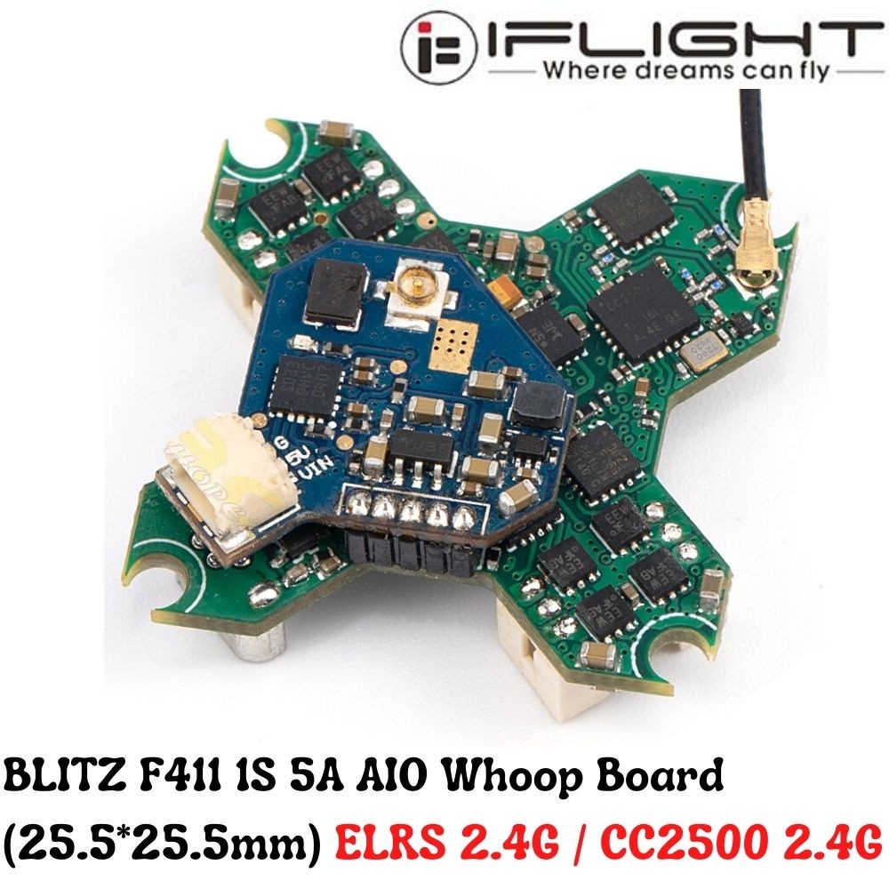 iFlight BLITZ F411 1S 5A AIO Whoop Board 25.5x25.5mm with Built-in ELRS 2.4G /CC2500 2.4G ...