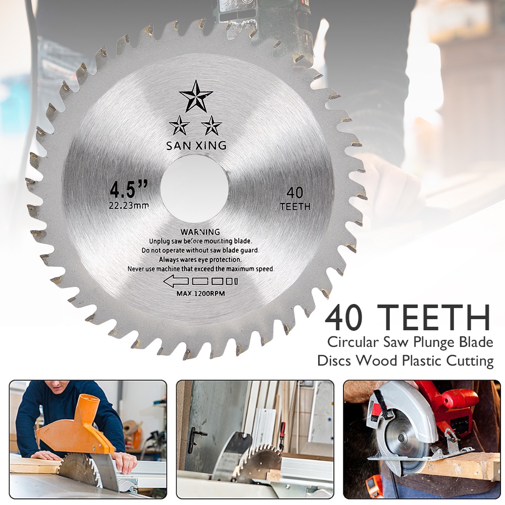 40T Quality Wood Cutting Circular Saw Blade Mata Potong Kayu 115mm 40 ...