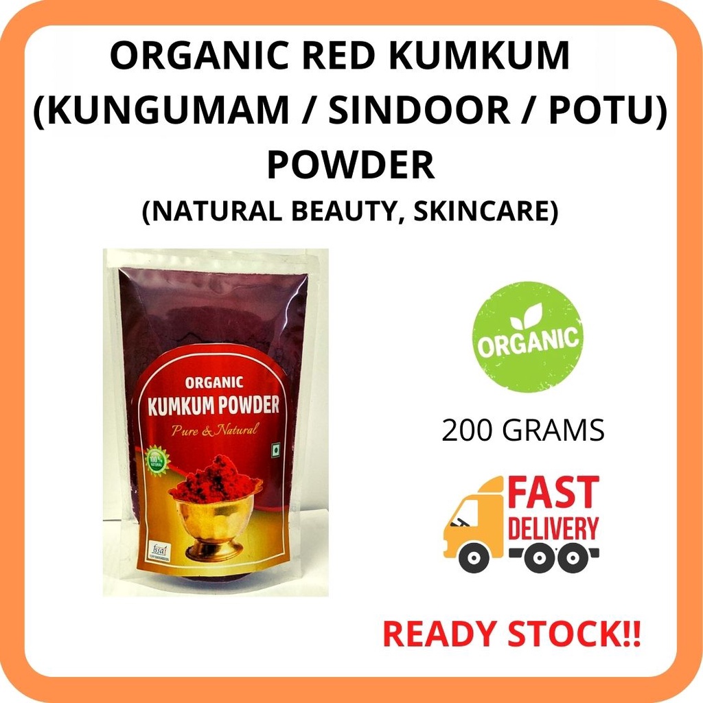 100% PURE | ORGANIC | RED | KUMKUM | POWDER | 200 GMS | Kungumam ...