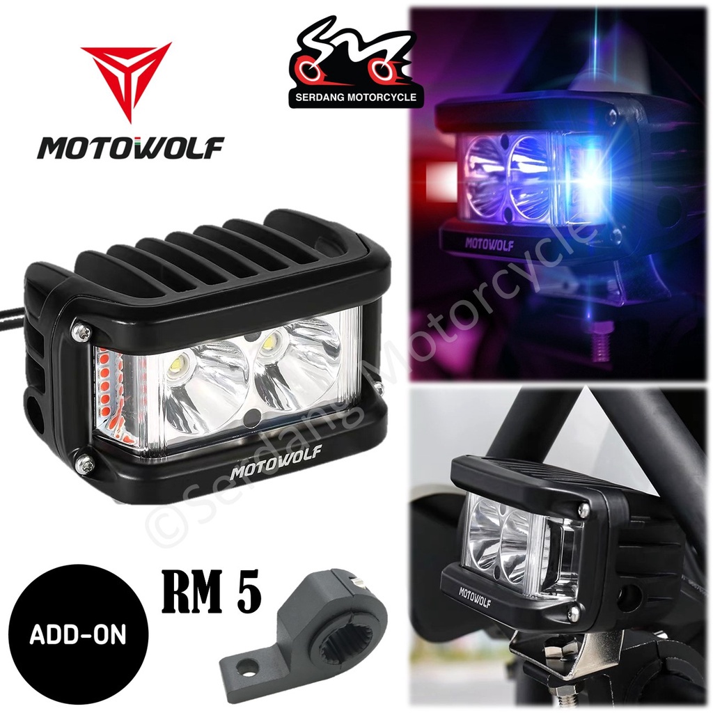 [1 PCS] MOTOWOLF Spotlight Headlight Headlamp Head Spot Sport Light LED ...