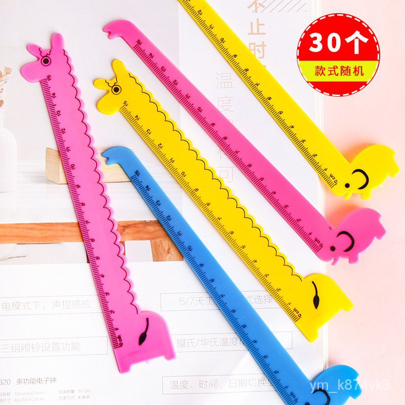 Rulers Giraffe Elementary School Student Plastic Cartoon Ruler15cmBoys ...