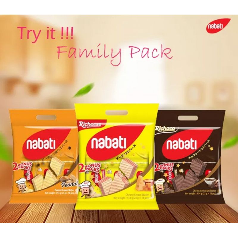 [TKM] Nabati Cream Wafer Family Pack 18pack x 23g (414g) | Shopee Malaysia