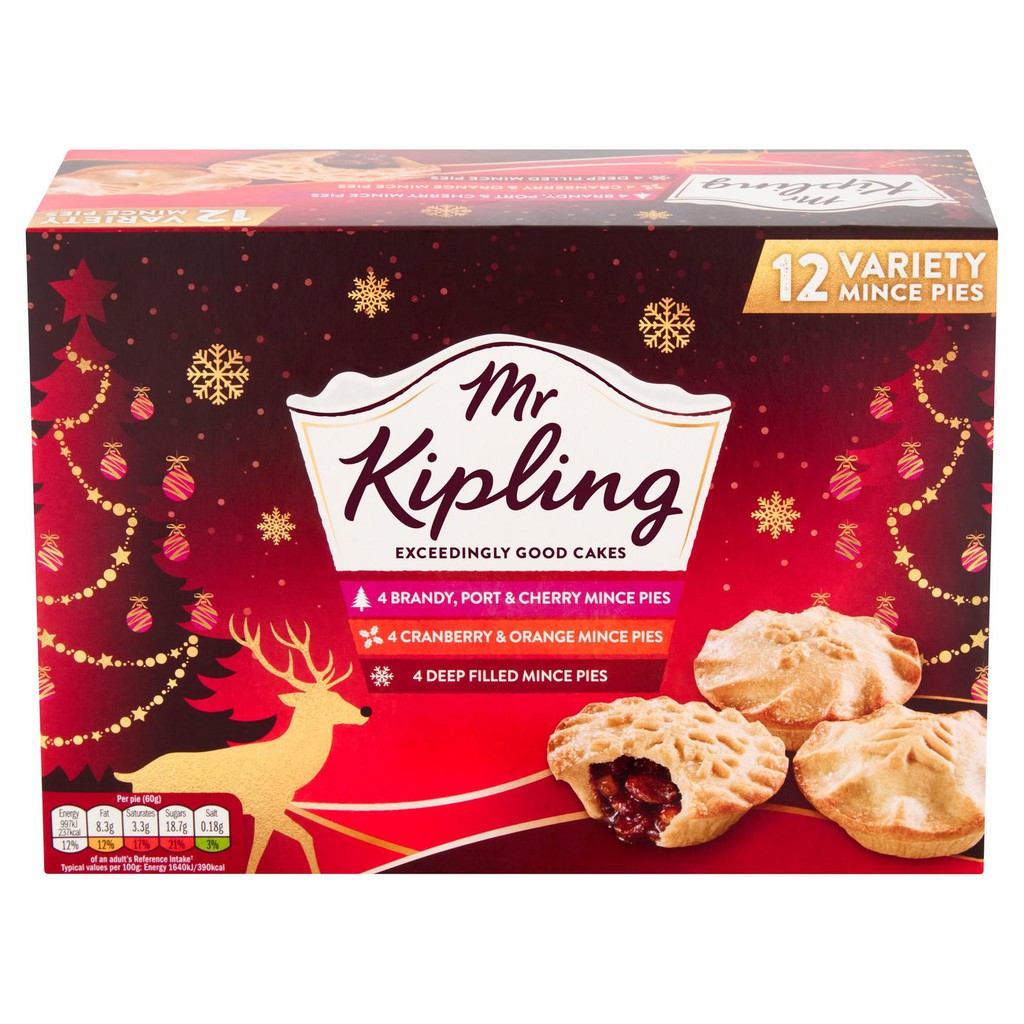 Mr Kipling Festive 12 Variety Mince Pies , Desserts (730g) | Shopee ...