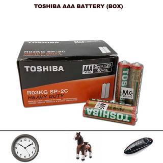[1Box] Toshiba Heavy Duty AA & AAA 1.5V Battery/Bateri AA & AAA Toshiba ...