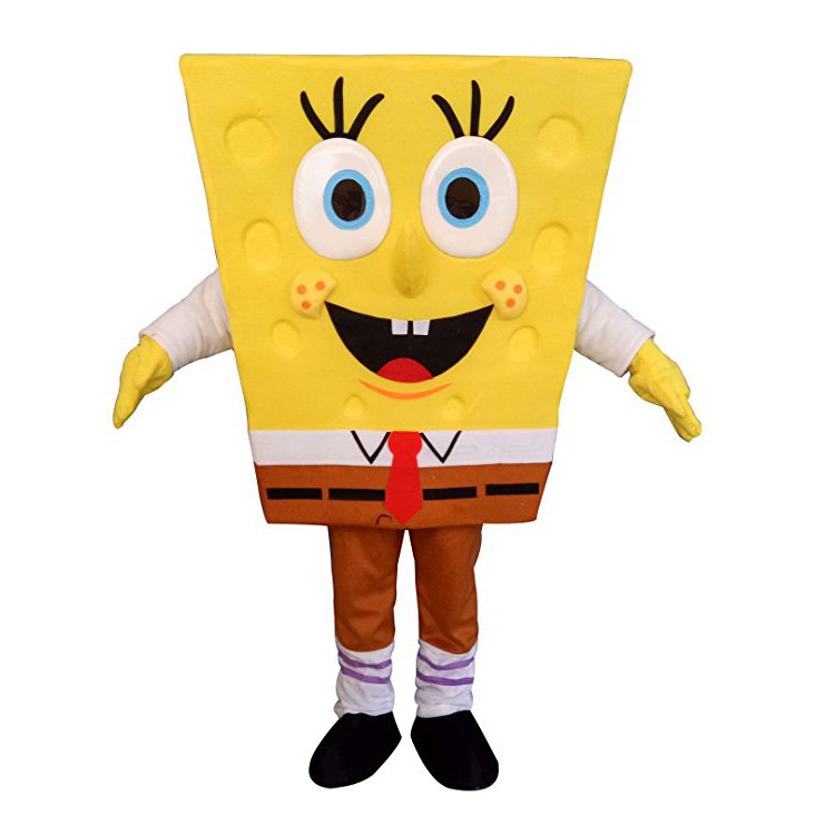 Spongebob Squarepants Adult Mascot Costume Cosplay Fancy Dress Outfit ...