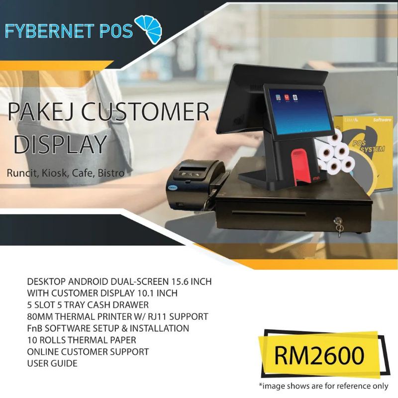 Sistem Pos - Pakej Customer Display (dual screen) | Shopee Malaysia