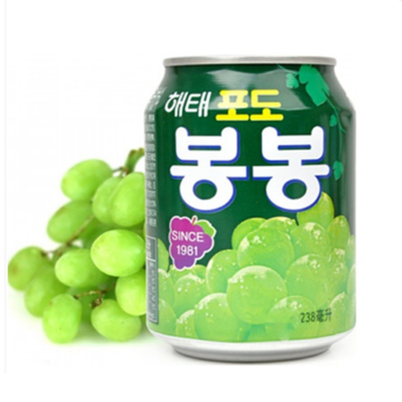 Haitai Bon Bon Grape Juice Canned Drink 238ml Made in Korea | Shopee Malaysia