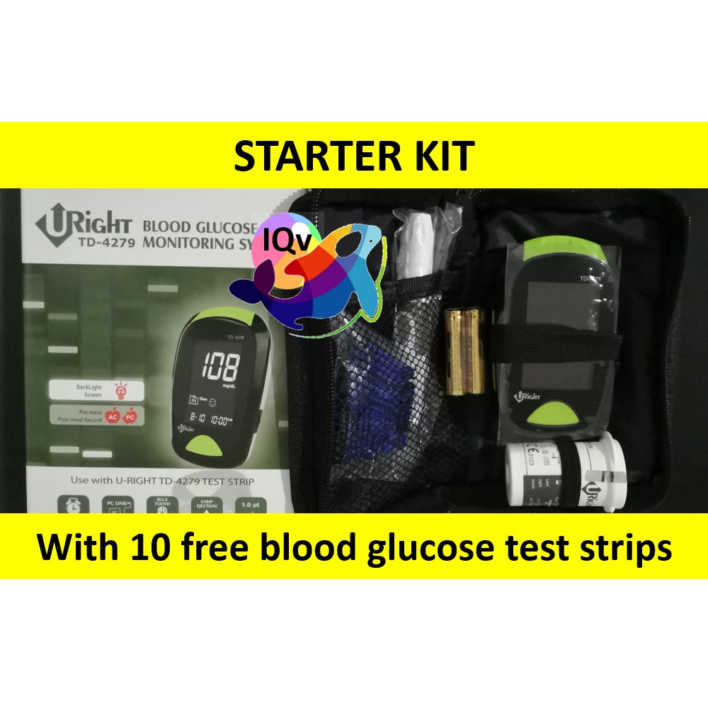 [10 free strips] Uright (U-Right) Glucometer Set | Shopee Malaysia