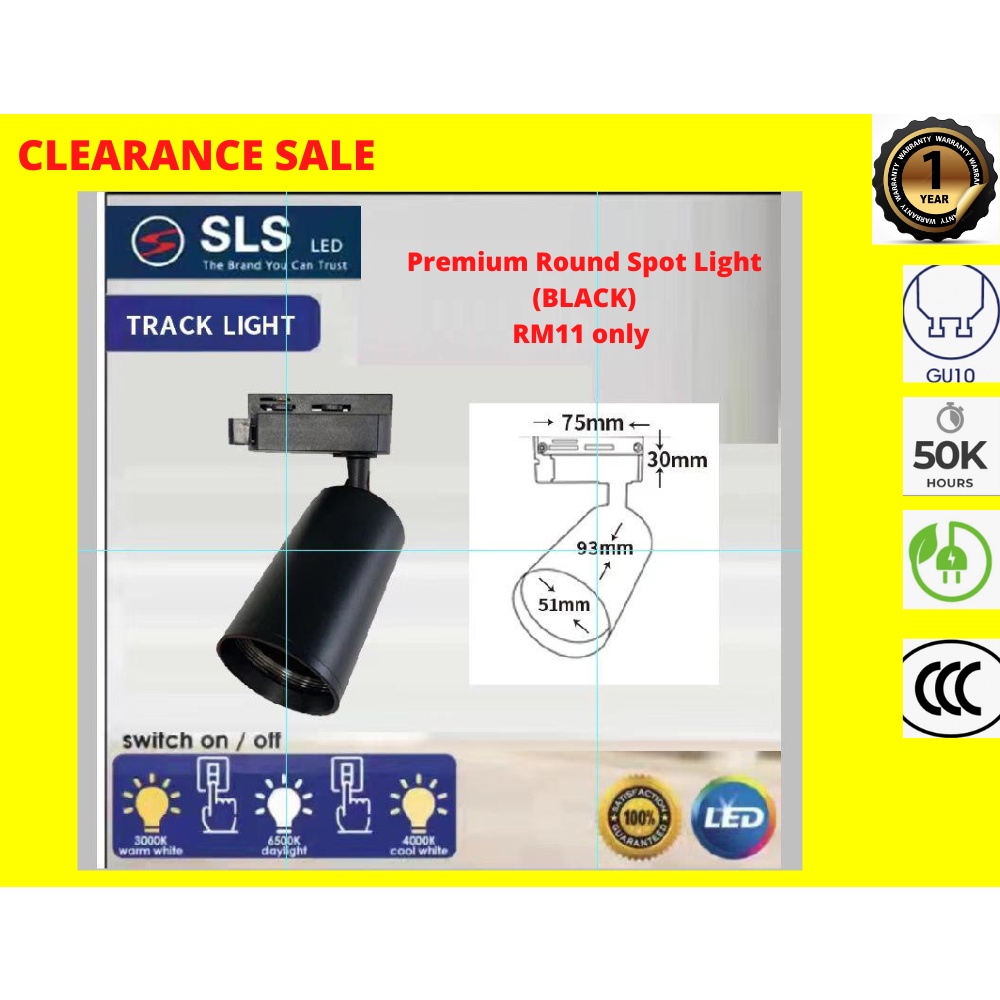 LED Track Light Spotlight Ceiling Lighting Spot Tracklight Rail Bar ...