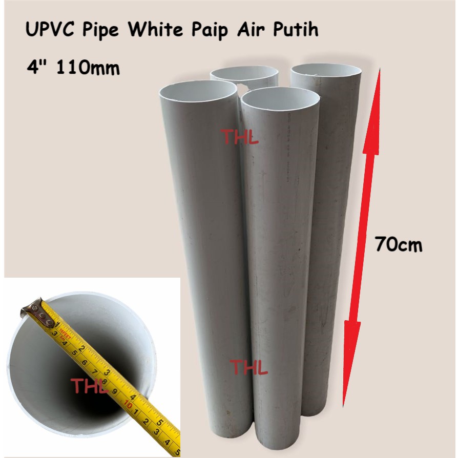 Great Sales Promo - 4" 110mm UPVC Pipe White Paip Air Putih - Length ...