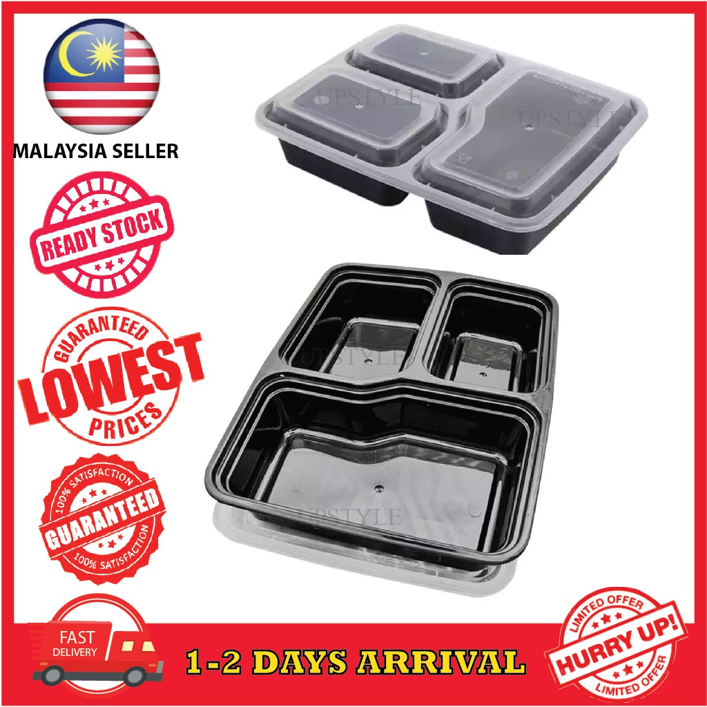 [10pc/pack] Take Away Container Plastic Food Meal Prep Container ...