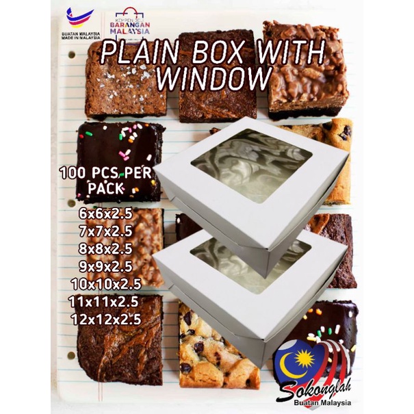 Kuih lapis box/talam box with Window ....1 pack 100 pcs | Shopee Malaysia
