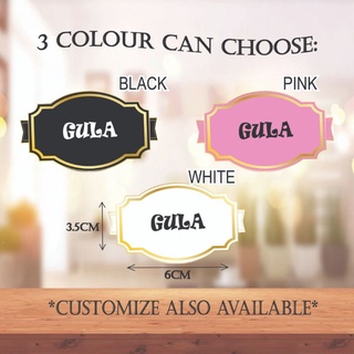 Kitchen Sticker /Gula Garam Sticker /Dapur Waterproof Lable Sticker ...