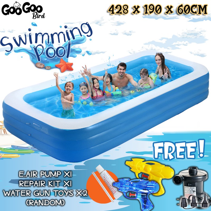 GooGoo Bird 4.28M 3Layer Inflatable Family Extra Large Rectangular Kids ...