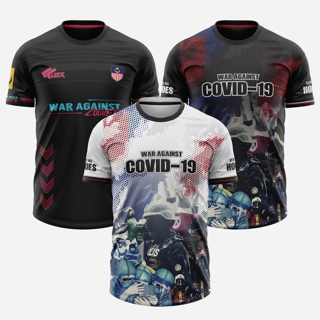 COVID-19 FRONTLINER BAJU T-SHIRT | Shopee Malaysia