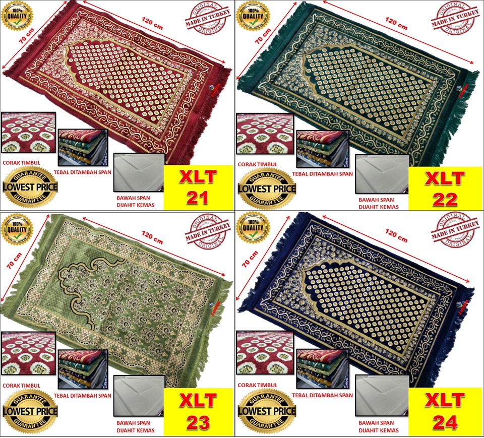 SEJADAH TURKEY ALAS SOLAT TANPA ZIP SPAN TEBAL LEMBUT | Shopee Malaysia