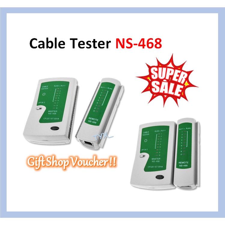 NS-468 RJ45+RJ11 Networking LAN Cable Tester (Green) | Shopee Malaysia