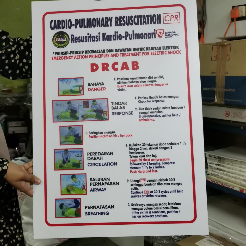 TNB cpr signage, papan tanda cpr untuk tnb | Shopee Malaysia