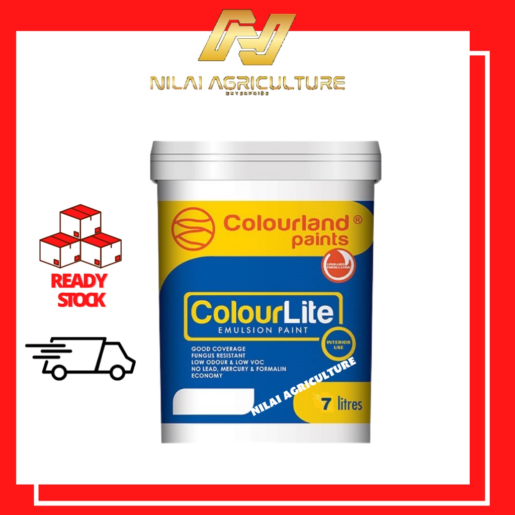 COLOURLAND Colourlite Emulsion Paint 7L Cat Dinding (part 2) | Shopee ...