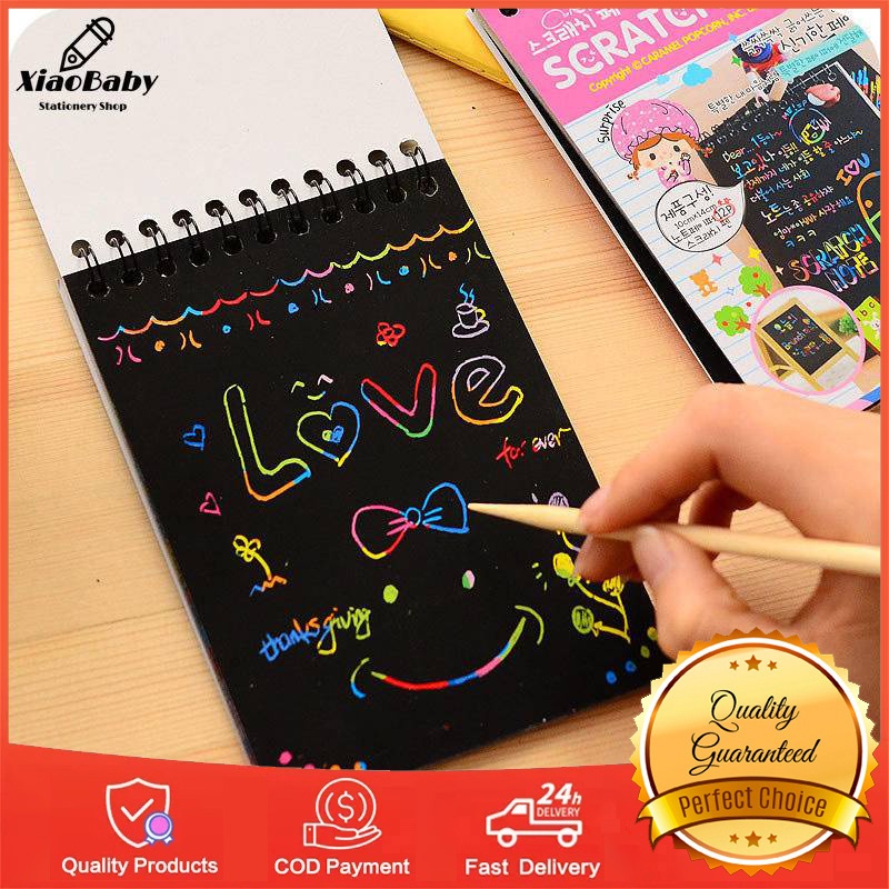 Colourful Scratching Art Book Scratch Note Creative DIY Drawing Book ...