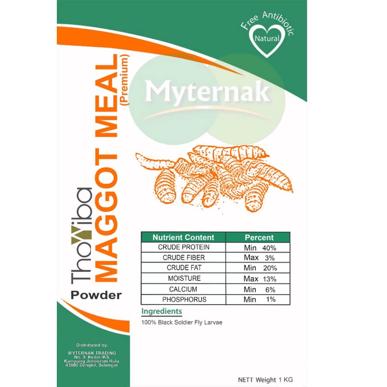 Maggot Meal Powder/pet food/serbuk ulat/mealworm 1kg | Shopee Malaysia
