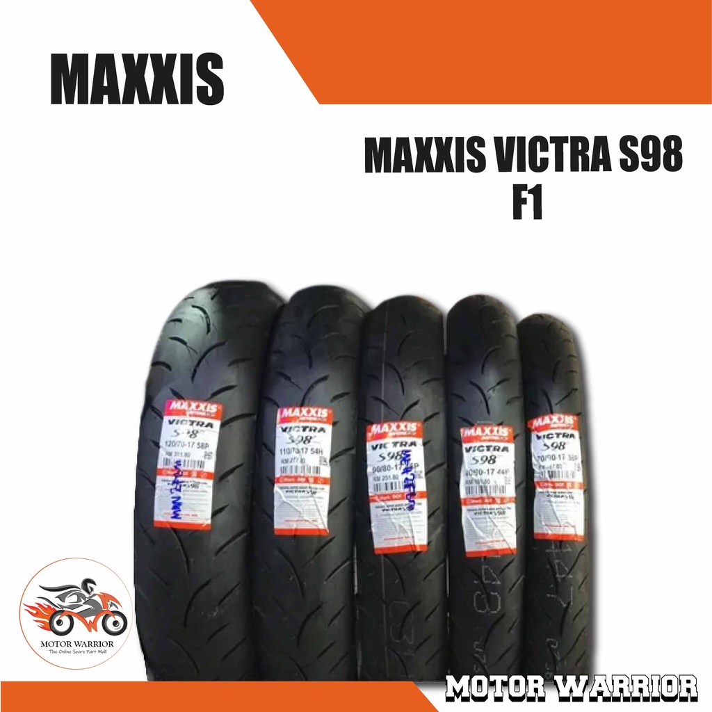 Tayar Tubeless Maxxis Victra S98 F1 -Tubeless Tyre-Size 17 - 60/80, 60/ ...