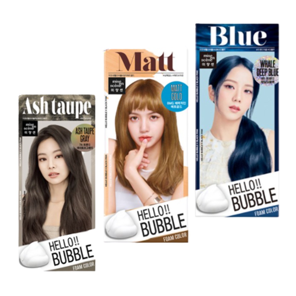 Mise En Scene Hello Bubble x Black Pink Foam Color Hair Dye | Shopee ...