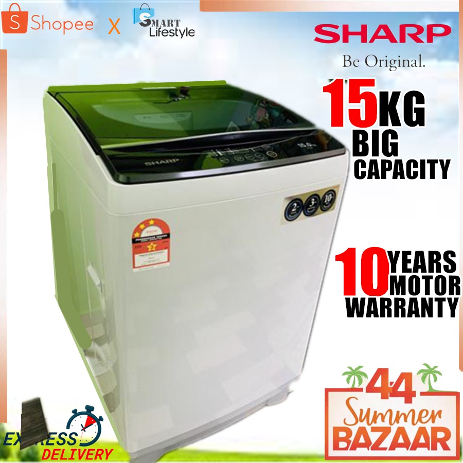 Sharp 15KG Fully Auto Washing Machine ESX156 | Shopee Malaysia