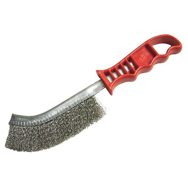 Wire Hand Brush / PVC Handle / Stainless Steel Coated / Berus Tangan ...