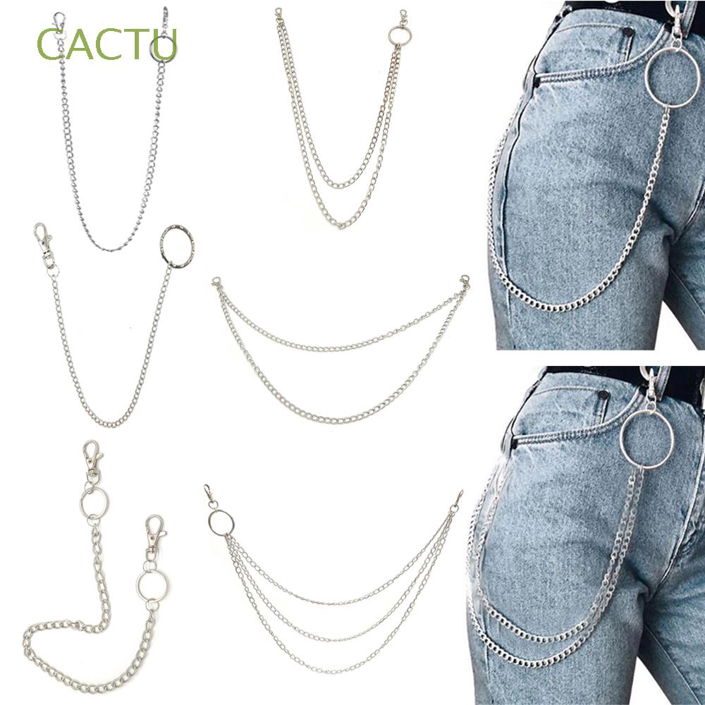 10 Styles Punk Key Chains Clip Strands Single/Double/Three Pants ...