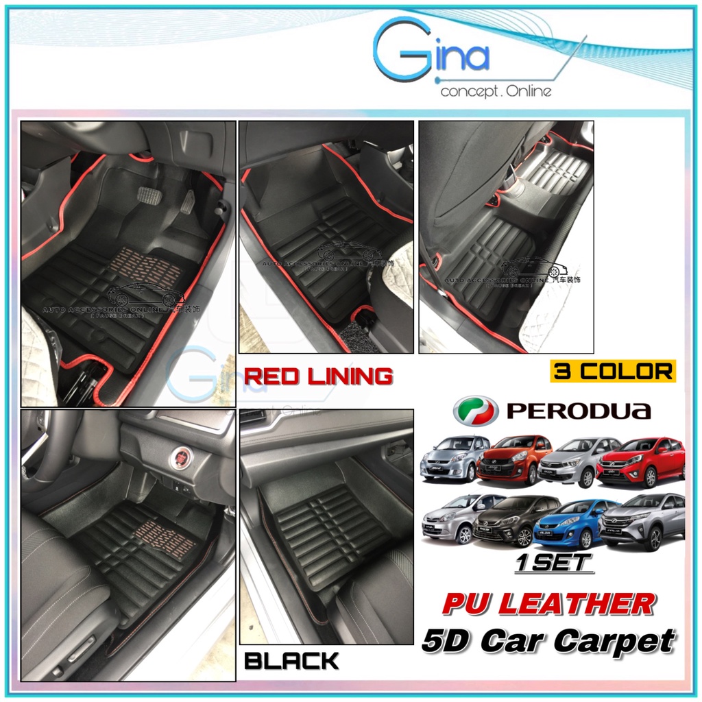 💥 LELONG💥 Car 5D Carpet Karpet ALZA 2022 Bezza Myvi Axia Persona Aruz ...