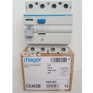 HAGER ELCB RCCB 30MA 100MA 300MA 40A 63A 100A 2POLE 4POLES | Shopee Malaysia