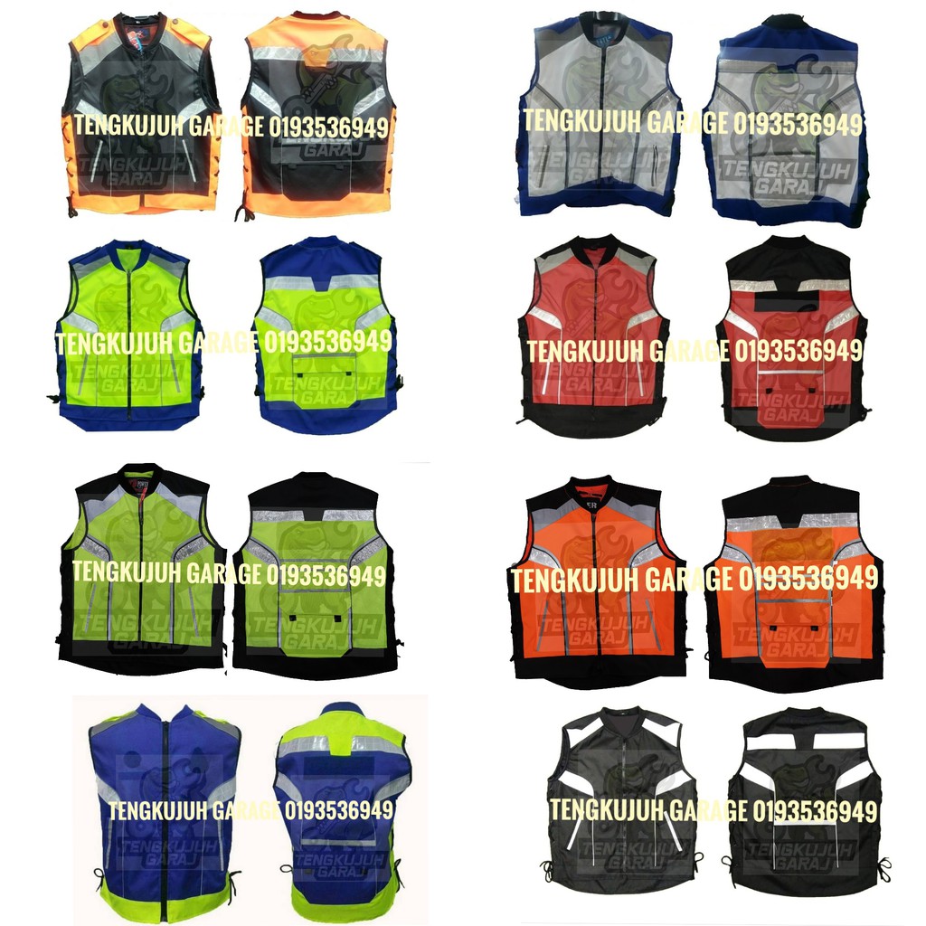 RIDING VEST WITH REFLECTOR / VEST MOTOR DENGAN PEMANTUL CAHAYA (SIZE S ...
