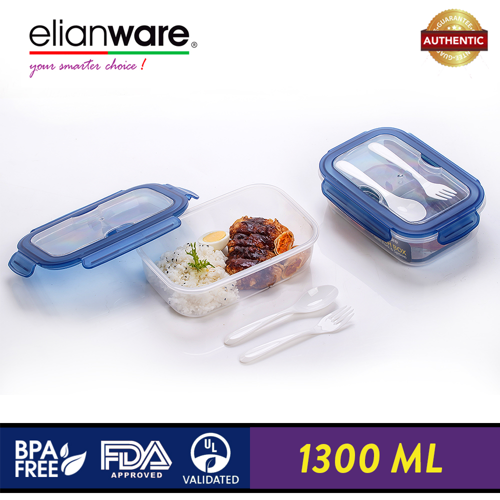 Elianware Ezy-Lock Acrylic Microwavable Lunch Box Food Container with ...