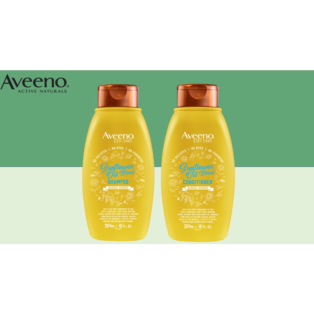[100% ORIGINAL] Aveeno Sunflower Oil Blend Shampoo | Conditioner ...