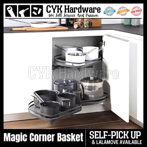 Magic Corner Basket With Soft Close Slide ( 800MM ) Cabinet Drawer Pull ...