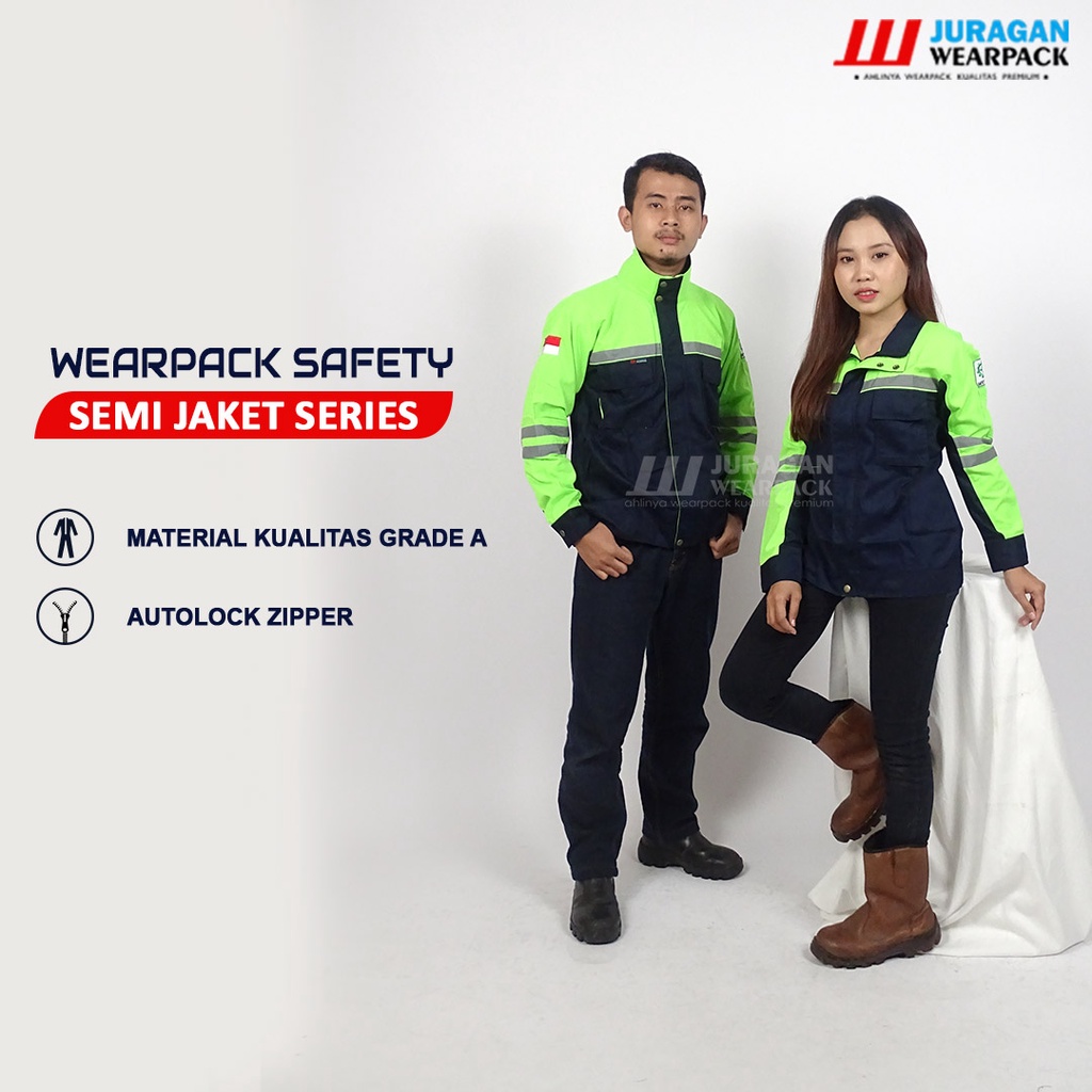Wearpack Juragan - Wearpack Semi Jacket Green Color Combination Navy ...