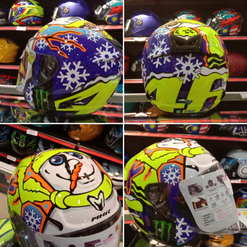Helmet MHR GP Edition Neo Snowman & Rossi . ADA SIRIM YE!! | Shopee ...