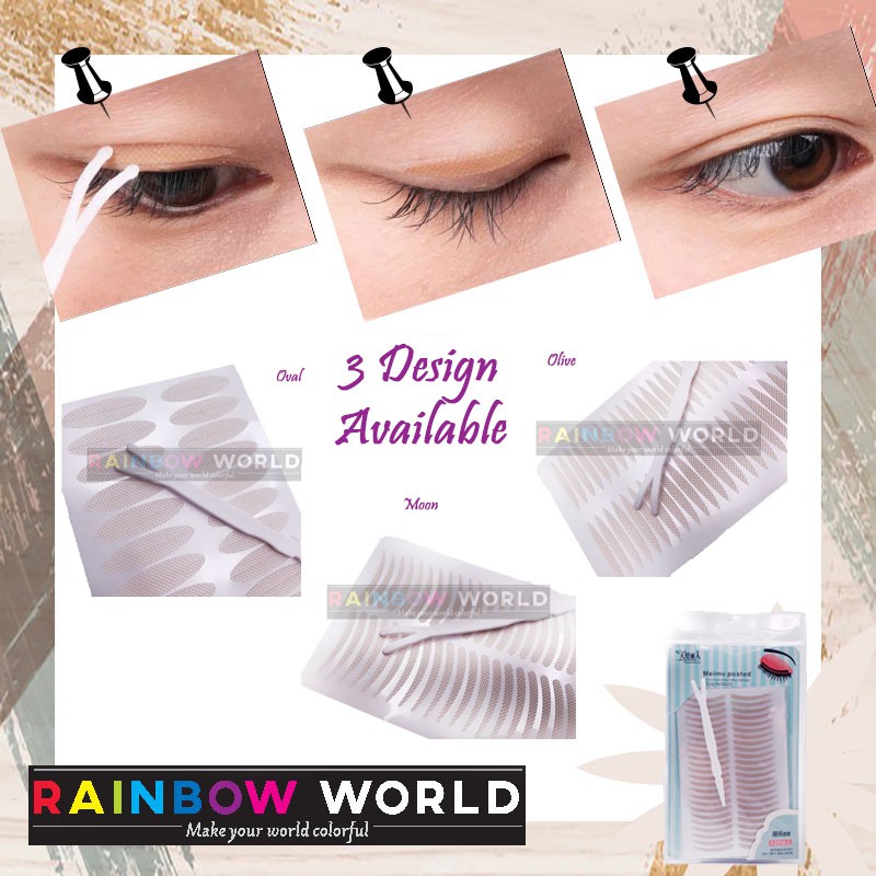 [Ready Stock] 120pcs Invisible Instant Makeup Clear Beige Eyelid Stripe ...