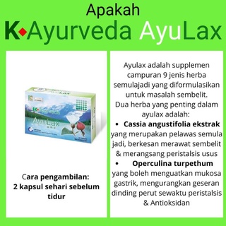 K AYULAX K LINK AYURVEDA AYU LAX KLINK DETOX USUS UBAT CUCI PERUT ...