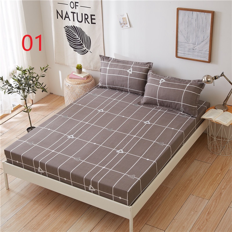 Single/Queen Size/CADAR TILAM/Fitted Bedsheet With Rubber Bedding Set ...