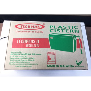 TECHPLAS Elegen Plastic Flushing Cistern High Level / Tangki Plastik 9 ...