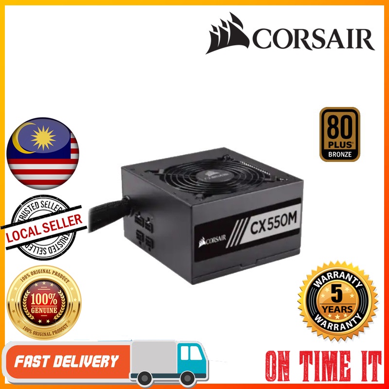 CORSAIR CX Series CX550M 550W 80 PLUS Bronze Certified Modular ATX PSU ...