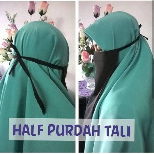 PURDAH KOSHIBO PURDAH DUA LAYER HALF PURDAH KOSHIBO PURDAH MURAH NIQAB ...