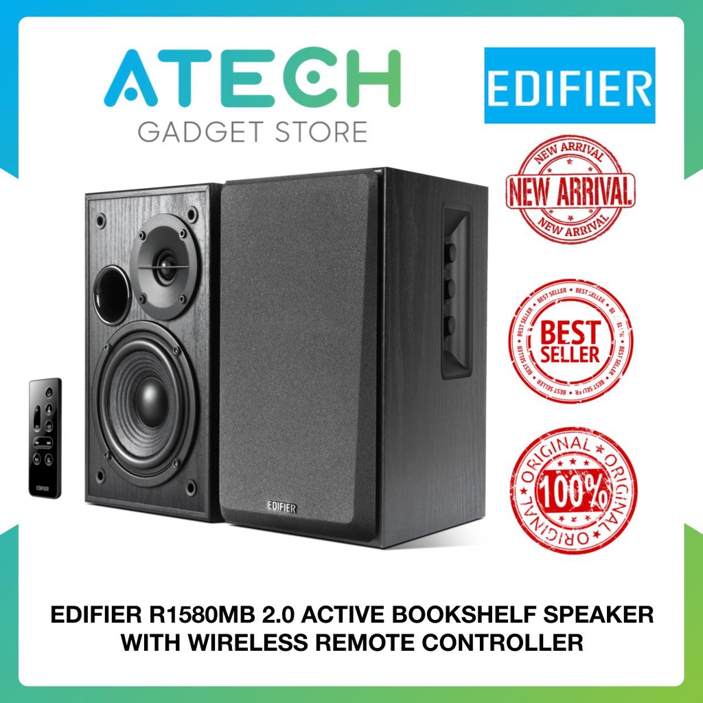 Edifier R1580MB 2.0 Active Bookshelf Speaker, Set Side Controller ...