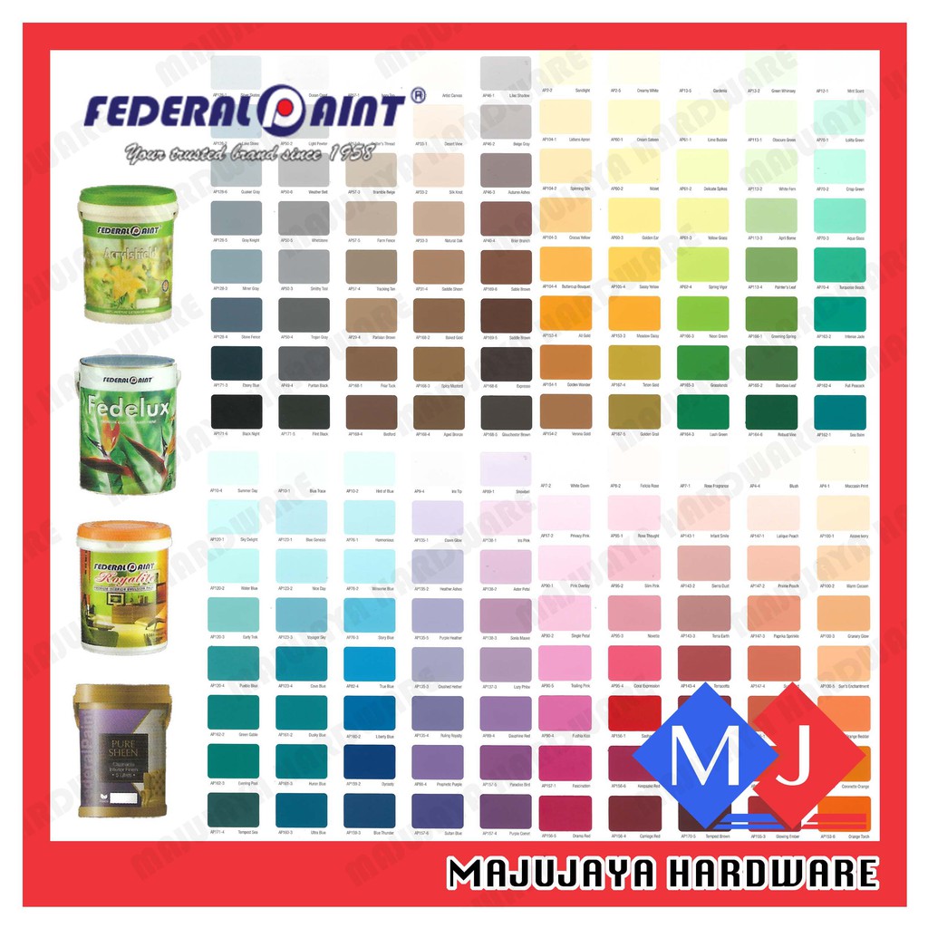 1 Liter FEDERAL PAINT Wall Emulsion Paint / Wall Ceiling Paint , Pure ...
